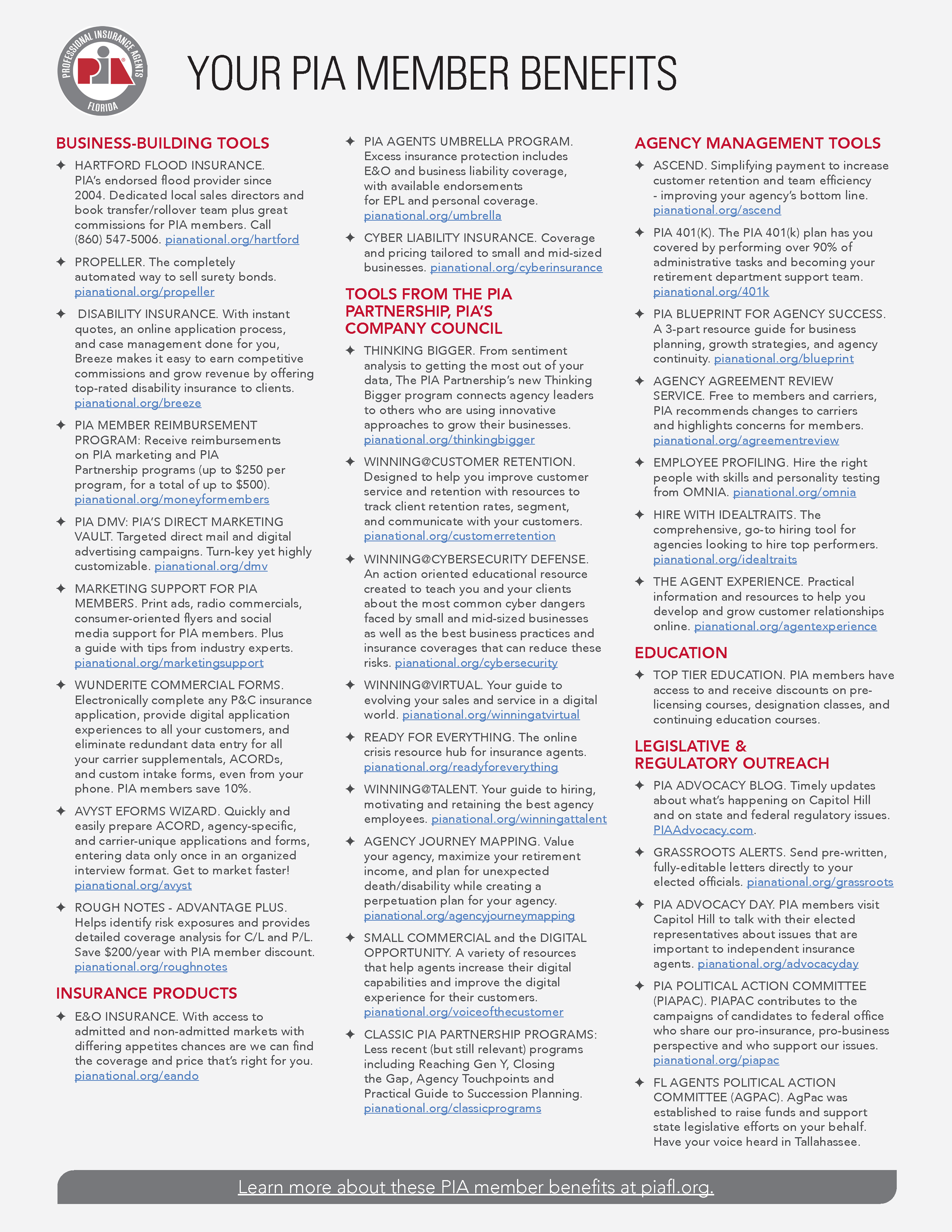 Member Benefits | PIA