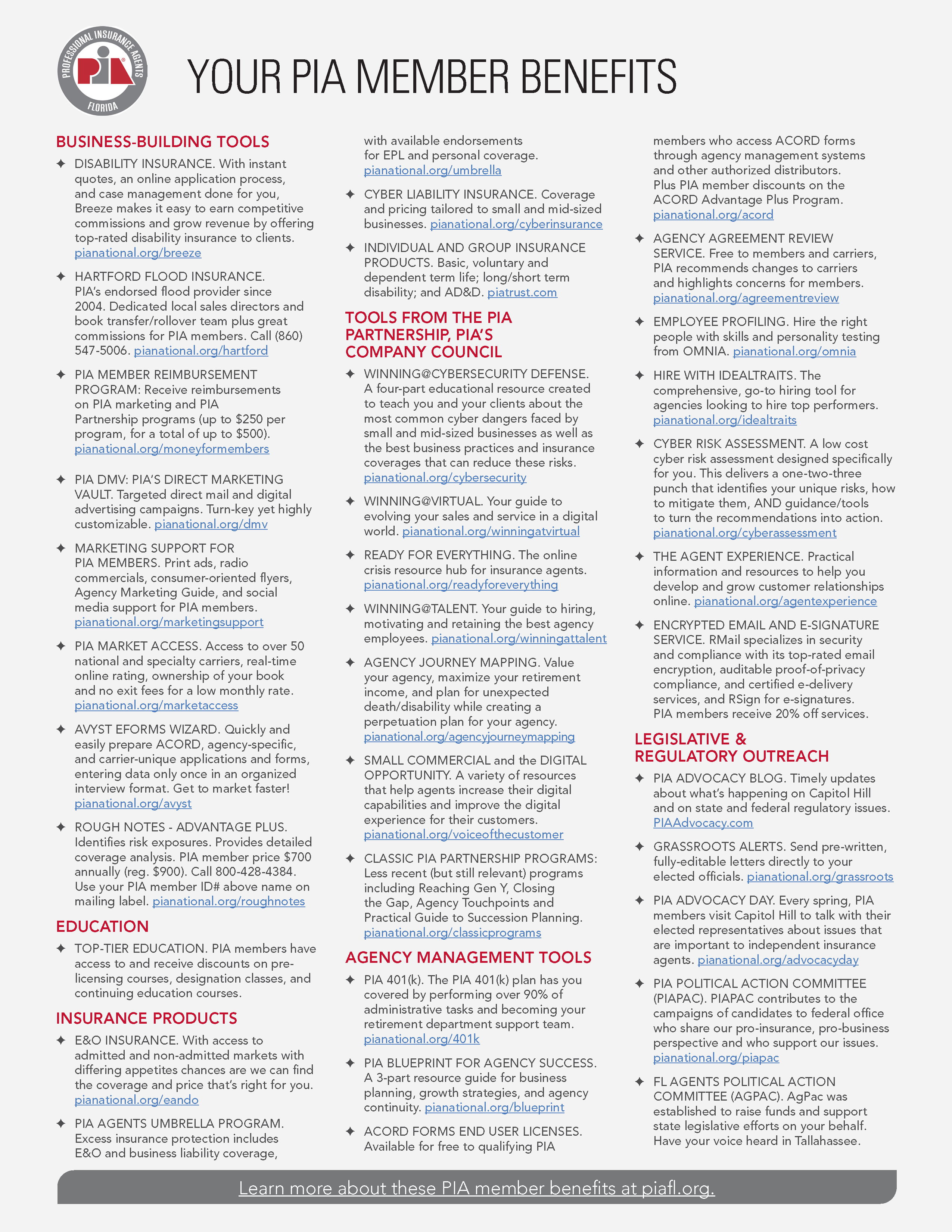 Member Benefits | PIA